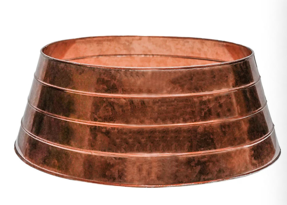 Charlton Island Large Copper Metal Christmas Tree Skirt | Wayfair.co.uk