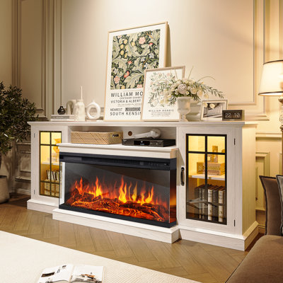 rustic fireplaces electric