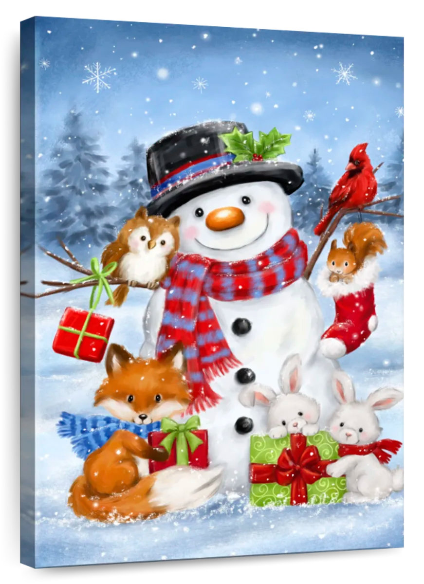 The Holiday Aisle® Lelend Snowman And Wood's Friends | Wayfair
