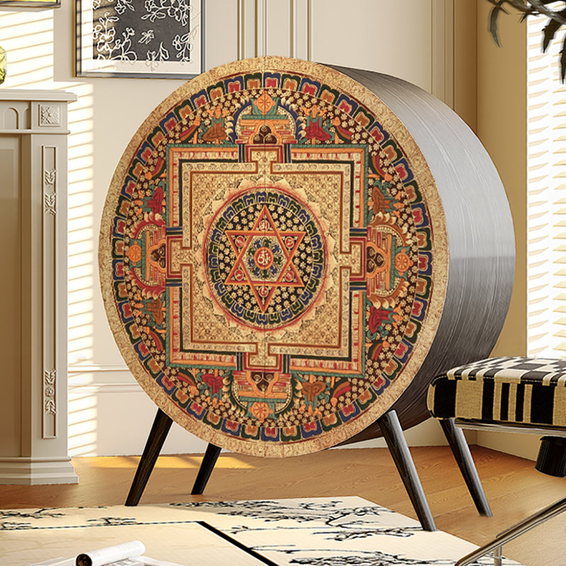 Liu's ink furniture 43in Two-door Round Sideboard | Wayfair