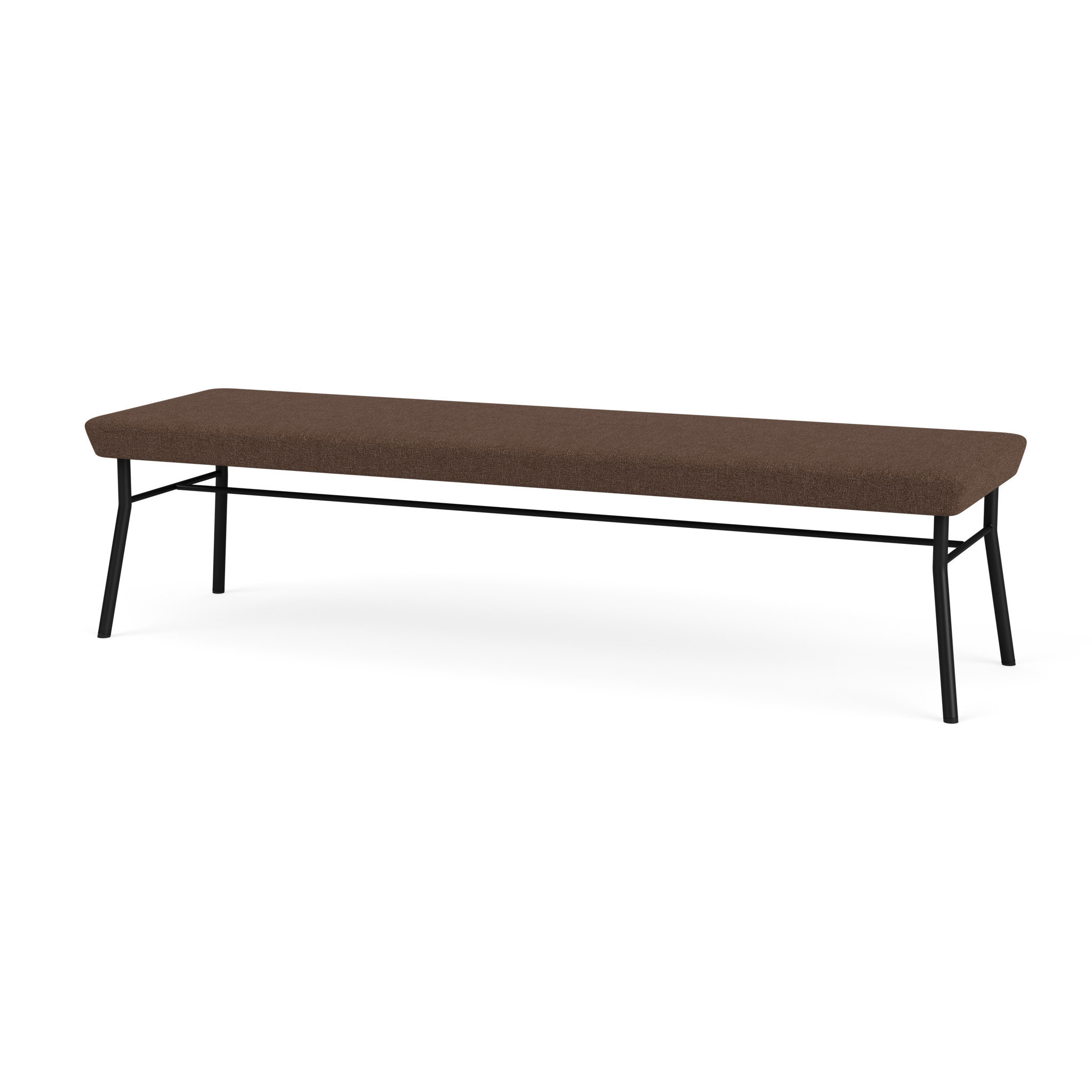 Lesro Chat Waiting Reception 3 Seat Bench Upholstered Seat Metal Frame ...