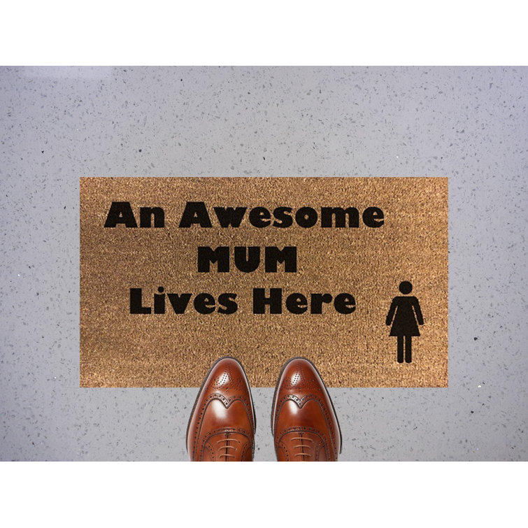 Happy Larry Propst An Awesome Mum Lives Here 40 x 70 cm Indoor Door Mat ...