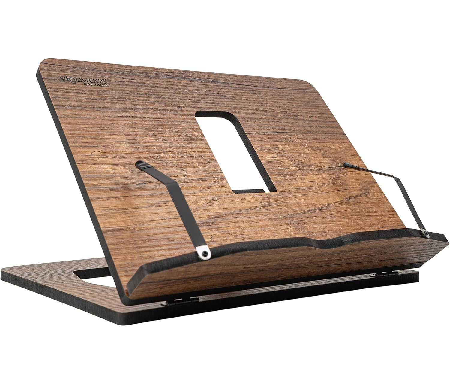 Latitude Run® Book Stand Recipe Book Stand Wooden Book Stands For ...