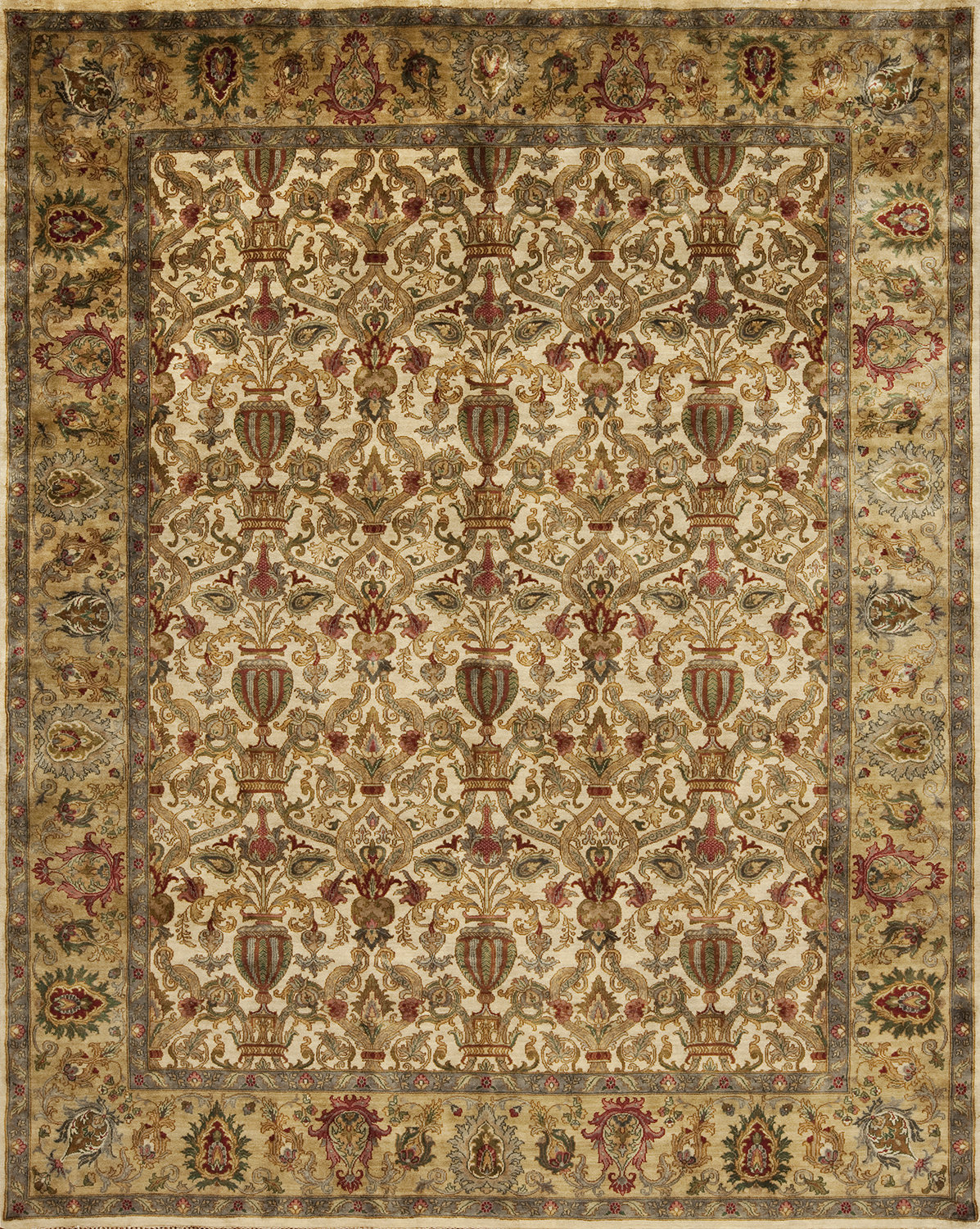 Samad Rugs Golden Age Hand-Knotted Wool Oriental Area Rug in Ivory ...