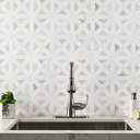 MSI Angora Geometric 12" x 12" Polished Marble Mosaic Floor and Wall ...