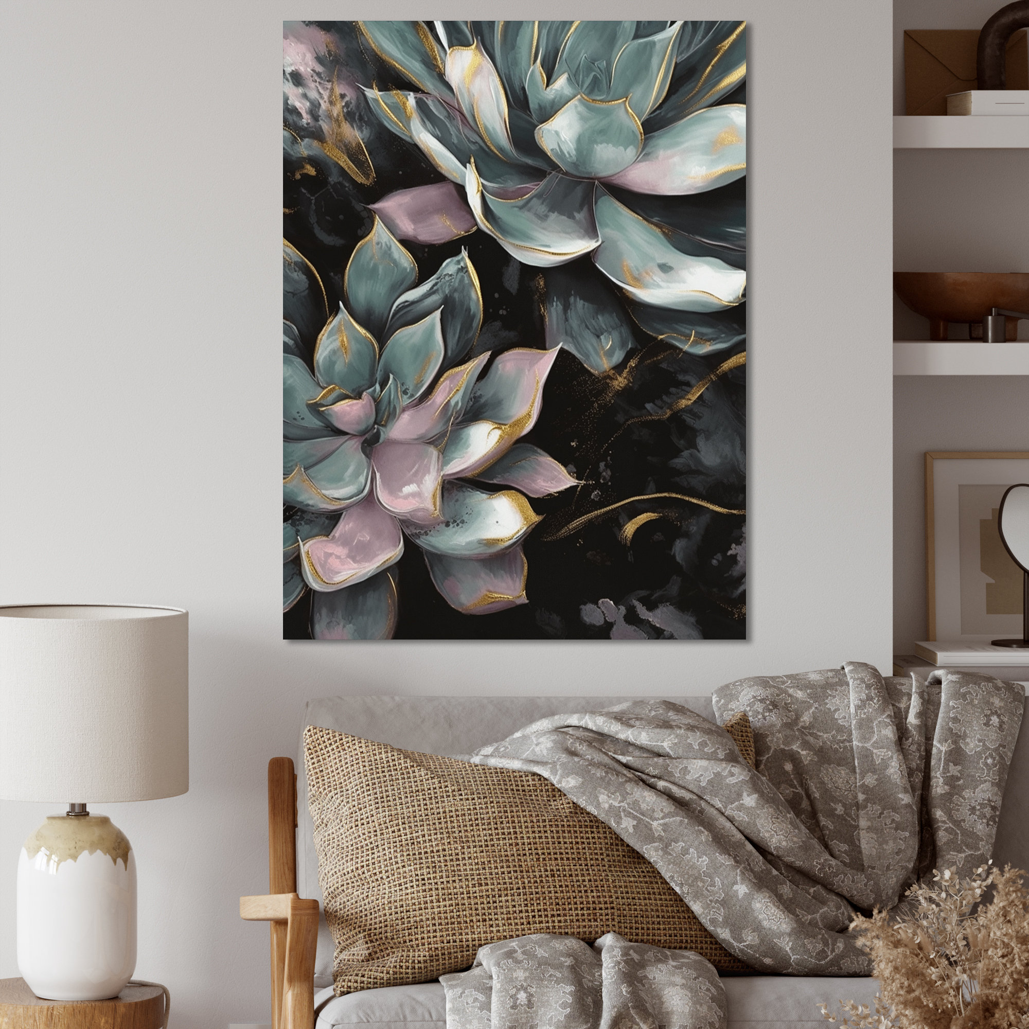 House of Hampton® Green Serenade Of Succulents III - Floral Succulents ...