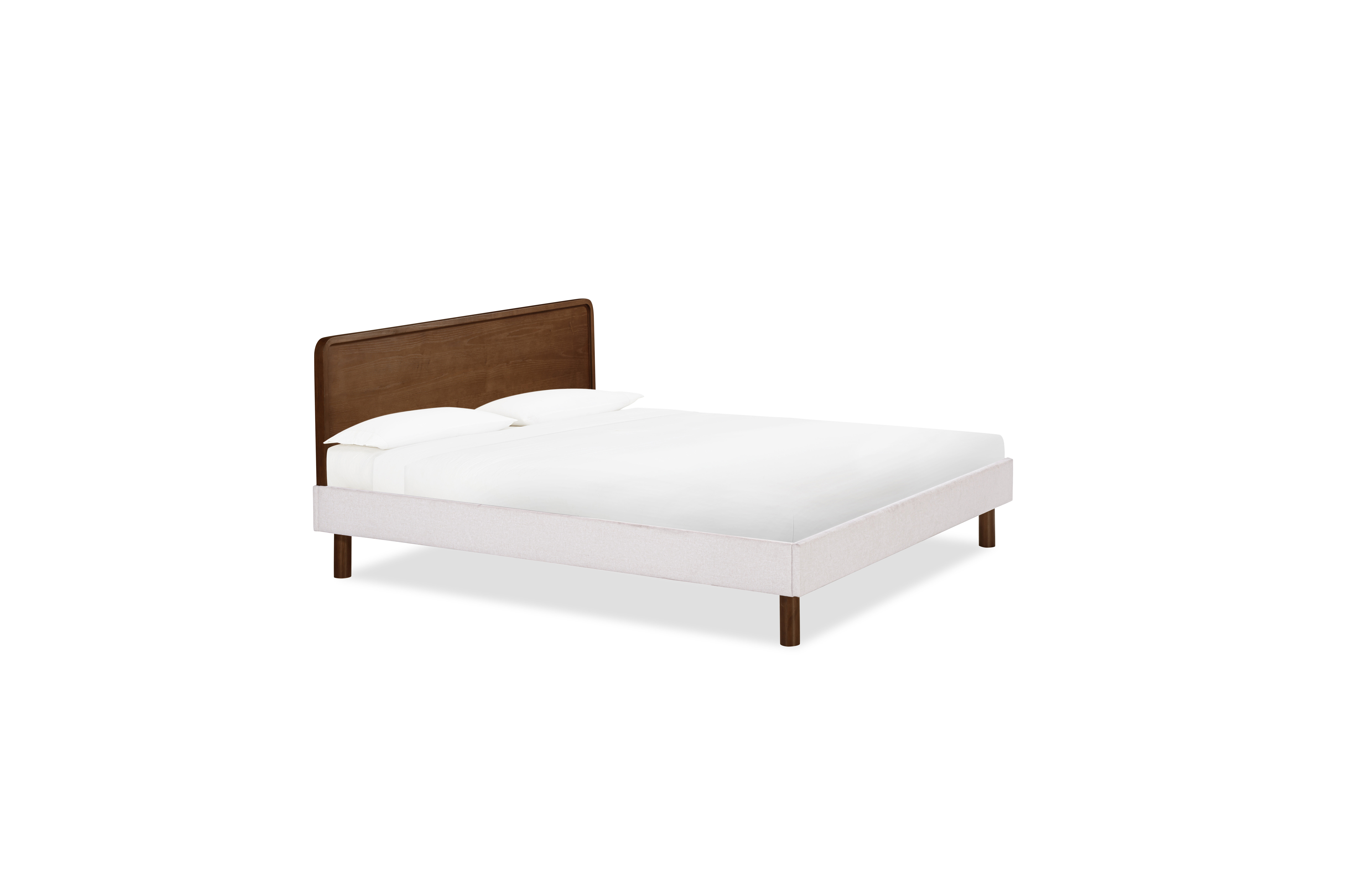 Adria Workshop DALINA UPHOLSTERED KING BED WHITE LINEN BLACK | Wayfair