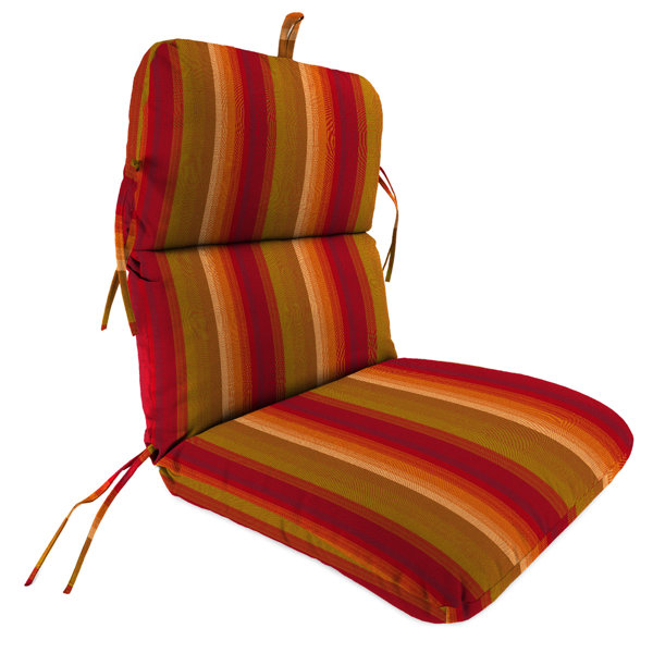Latitude Run® 22" x 45" Outdoor Chair Cushion with Ties and Loop ...