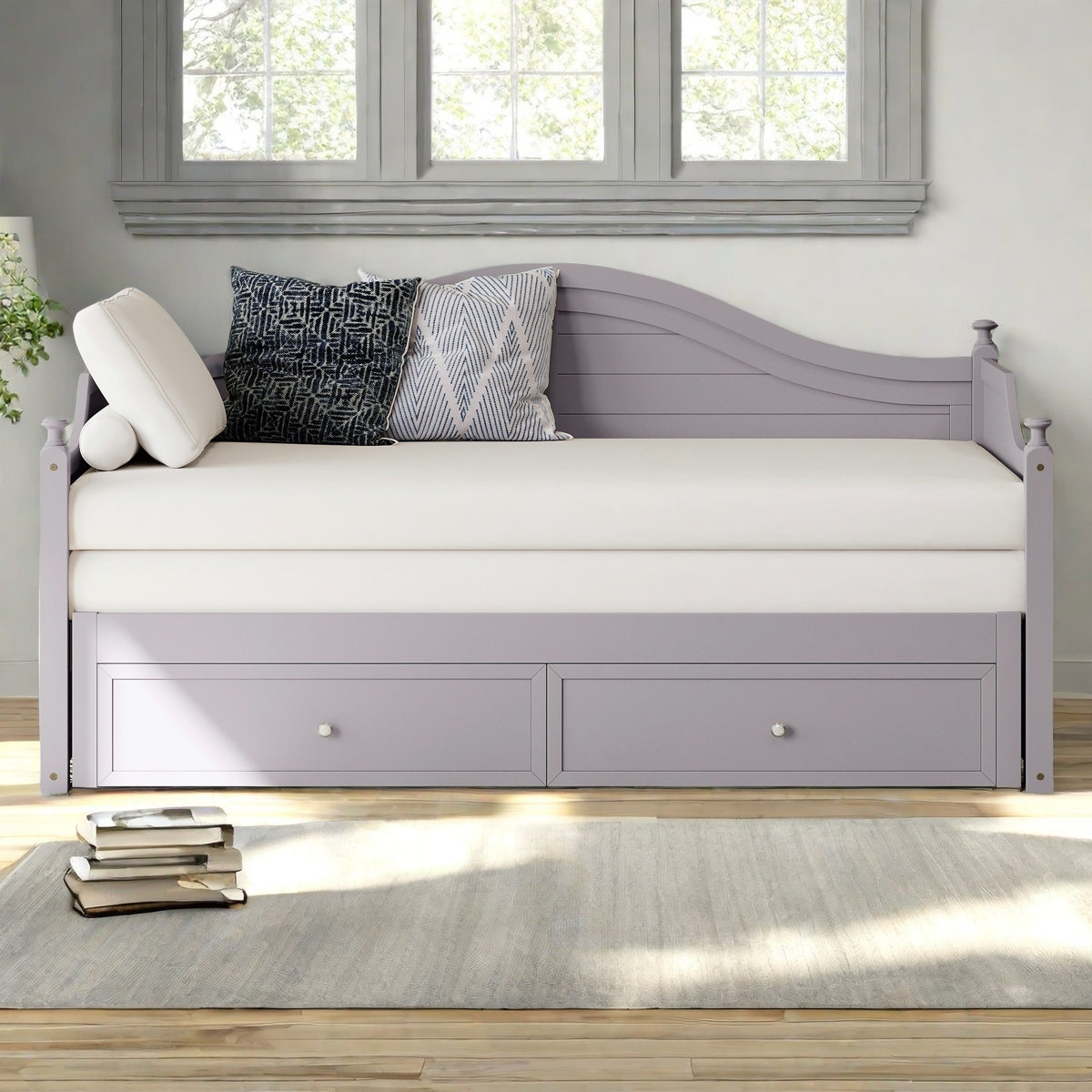 Harper&Bright Designs Convertible Daybed With Storage Drawers | Wayfair