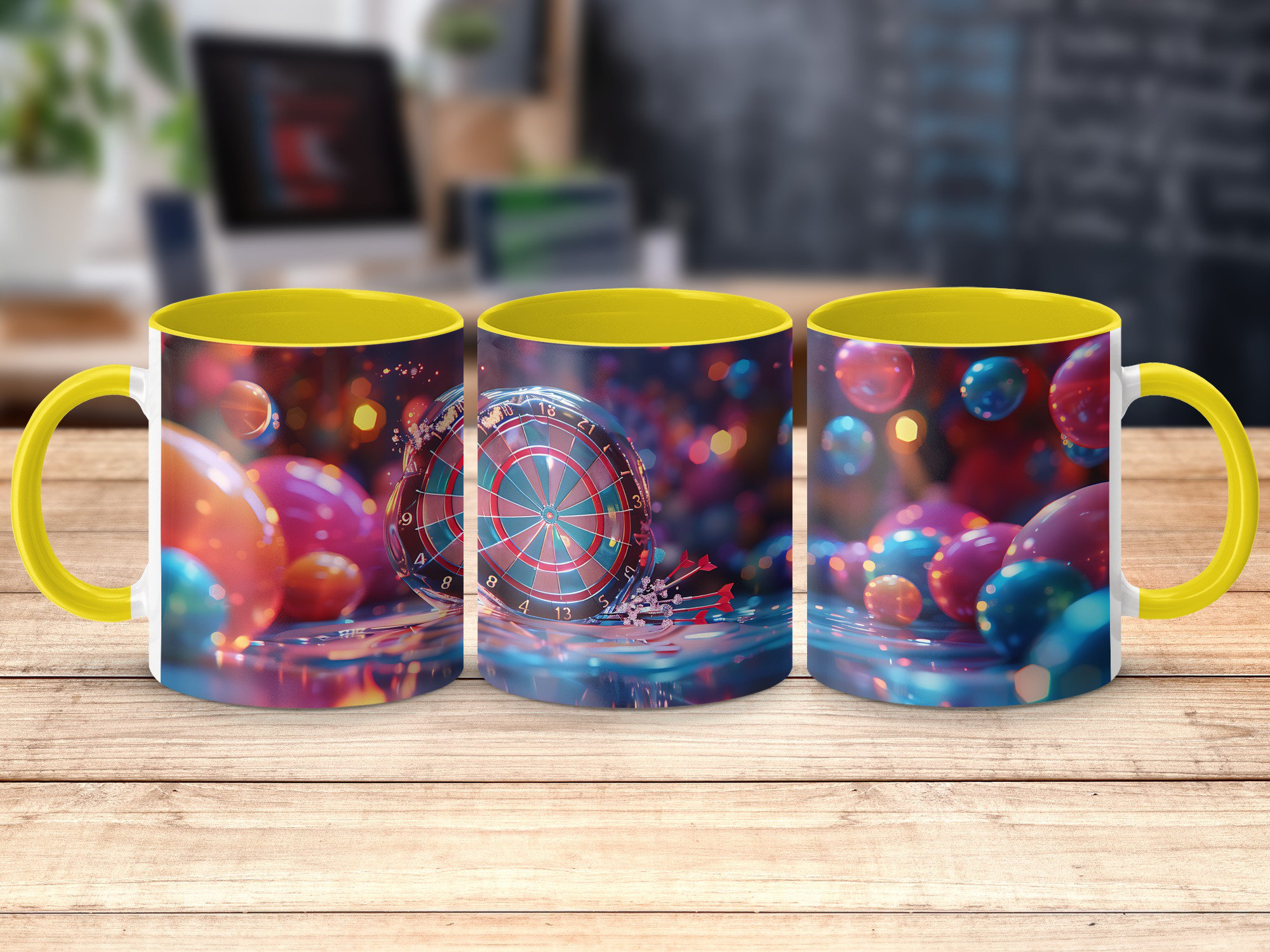 East Urban Home 3D Design 11oz Accent Mugs – Ceramic Coffee Cup with a ...