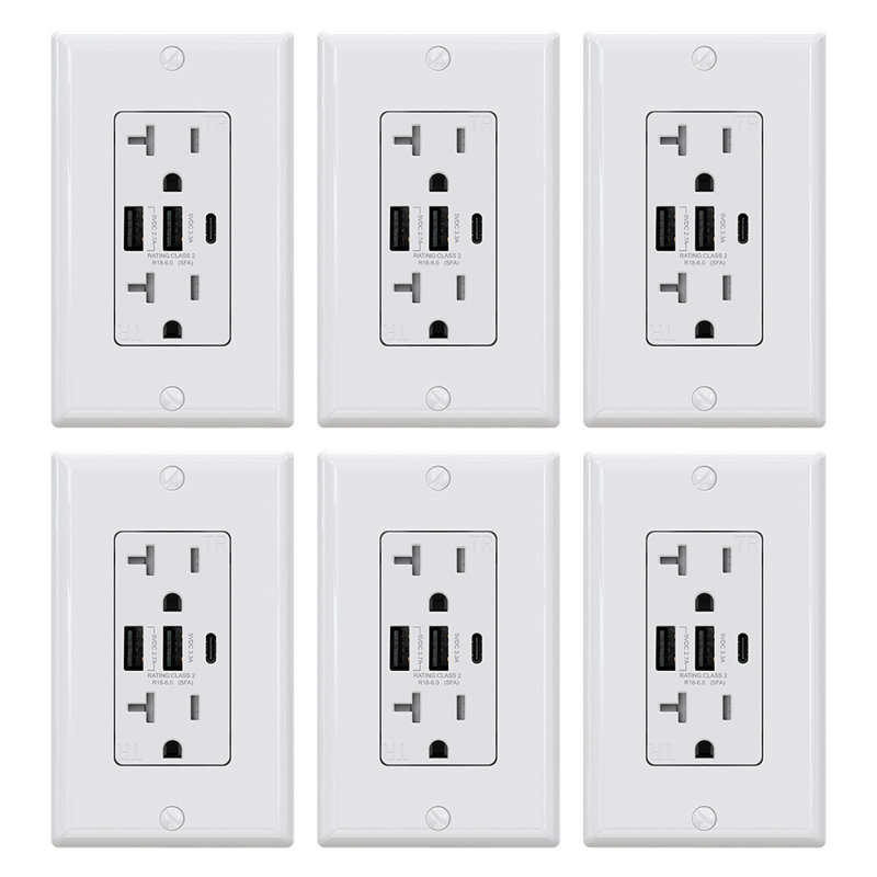 ELEGRP 20 Tamper Resistant Outlet with USB Port & Reviews | Wayfair