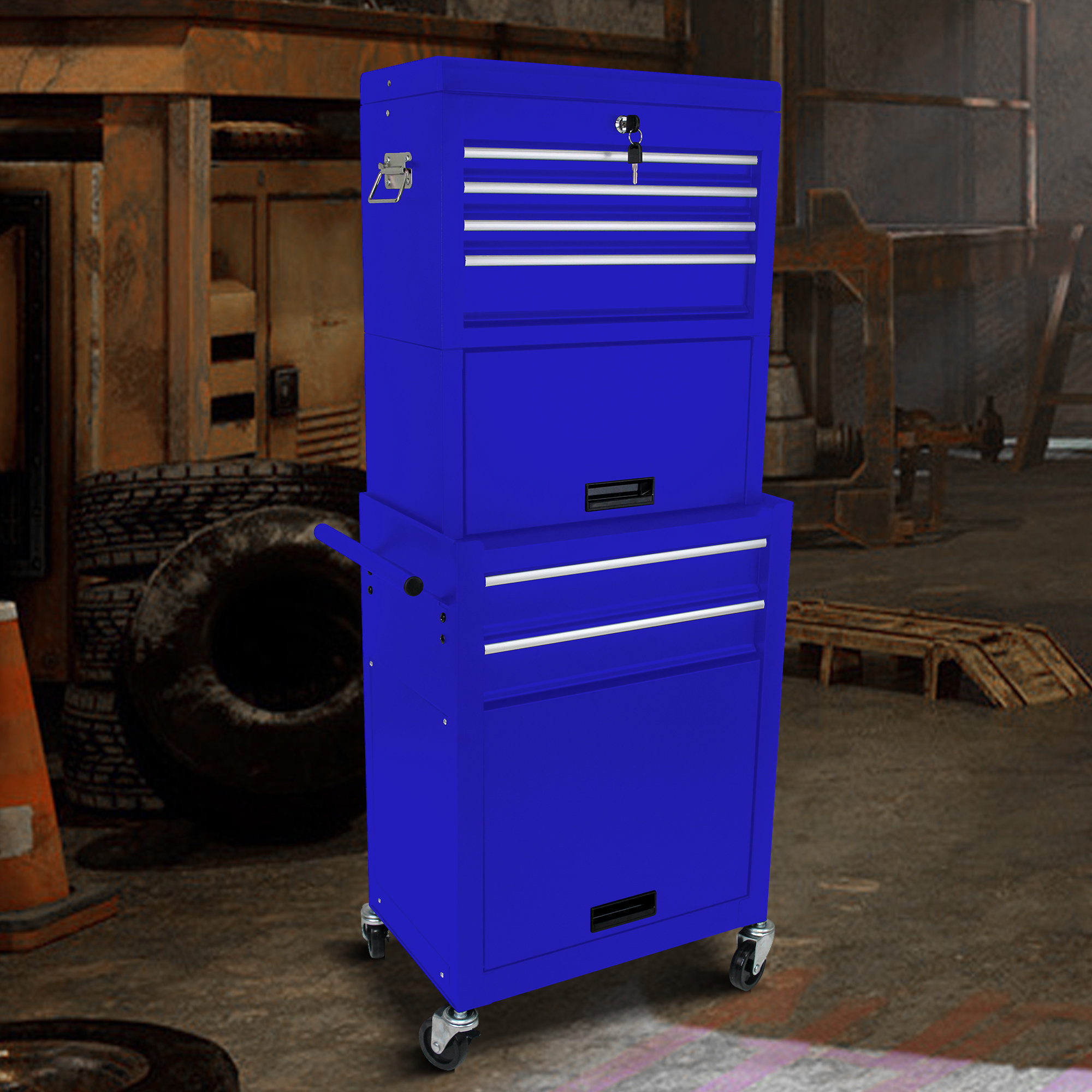 WFX Utility™ Classic Metal Tool Cabinets Combination Set with Wheels ...