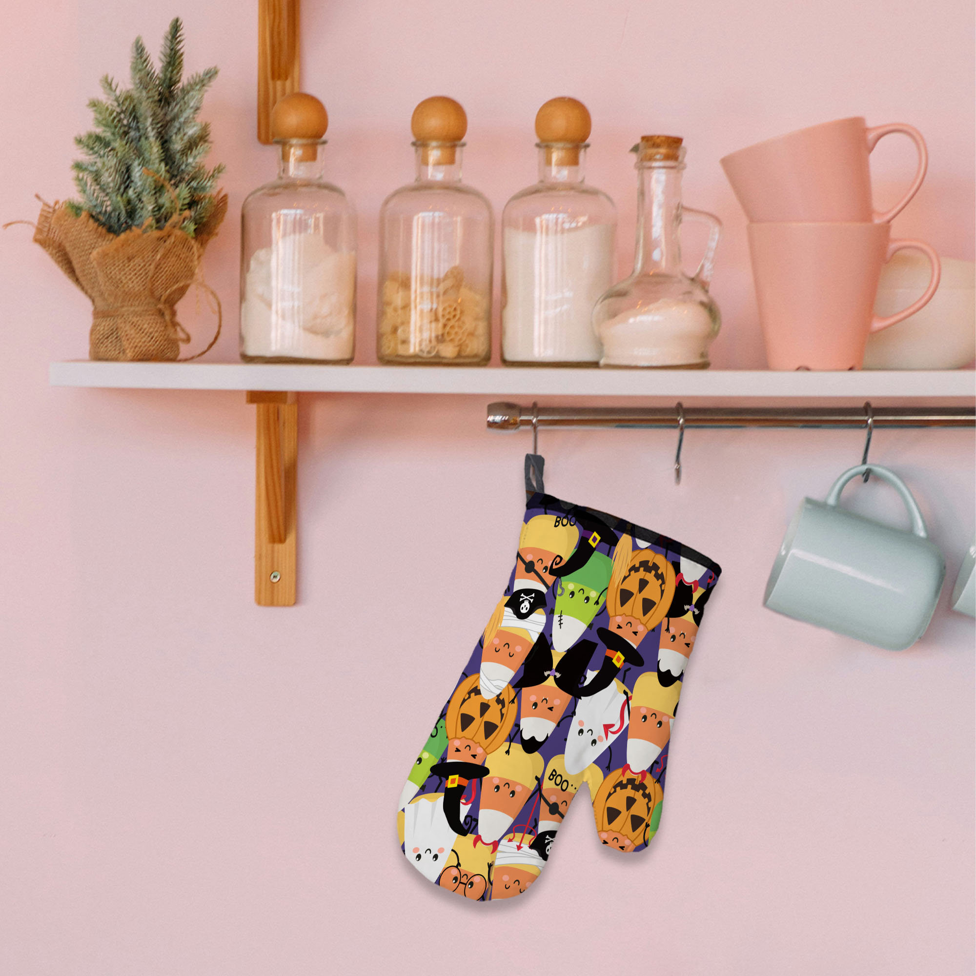 MentionedYou Haunted Night Vibe Oven Mitt Cotton Twill | Wayfair