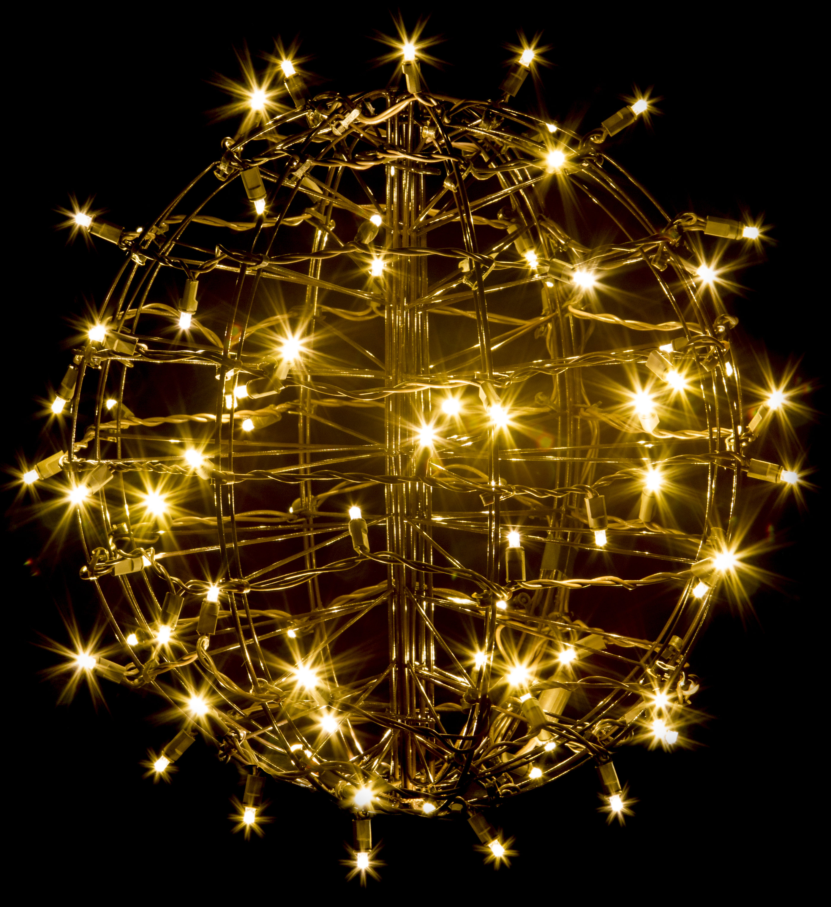 The Holiday Aisle® Grapevine Fold Flat Sphere 75 Light LED String Light ...