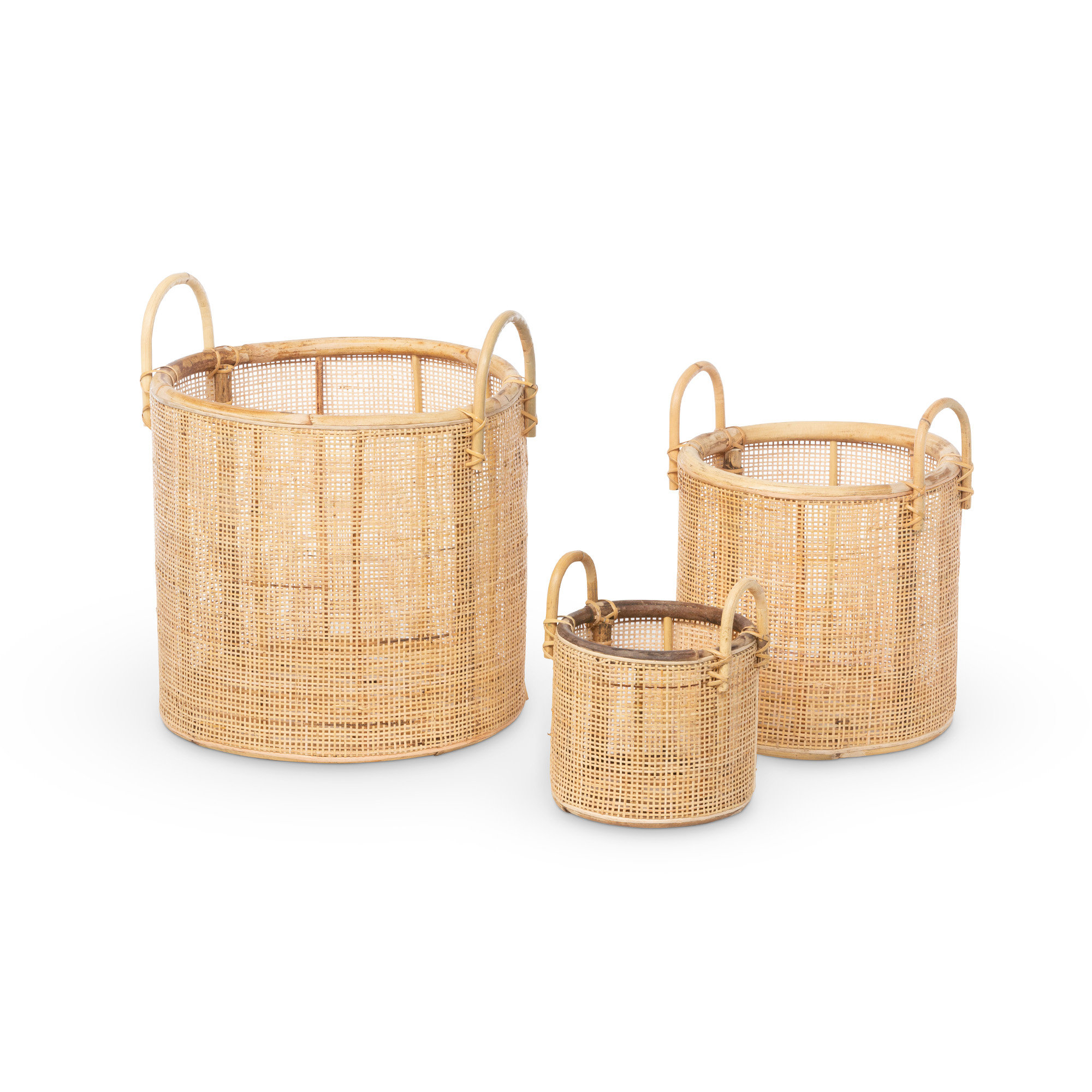 Park Hill Collection La Boheme 3 Piece Rattan General Basket Set | Wayfair