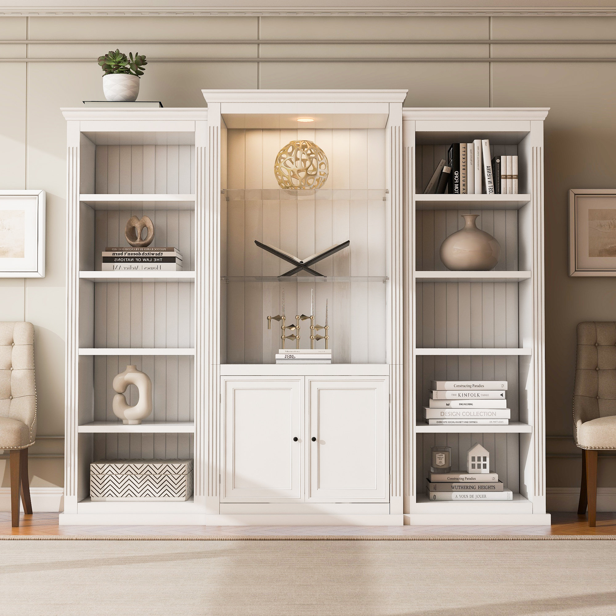 Wildon Home® Led Illuminated Adjustable Display Mdf Construction Retro ...