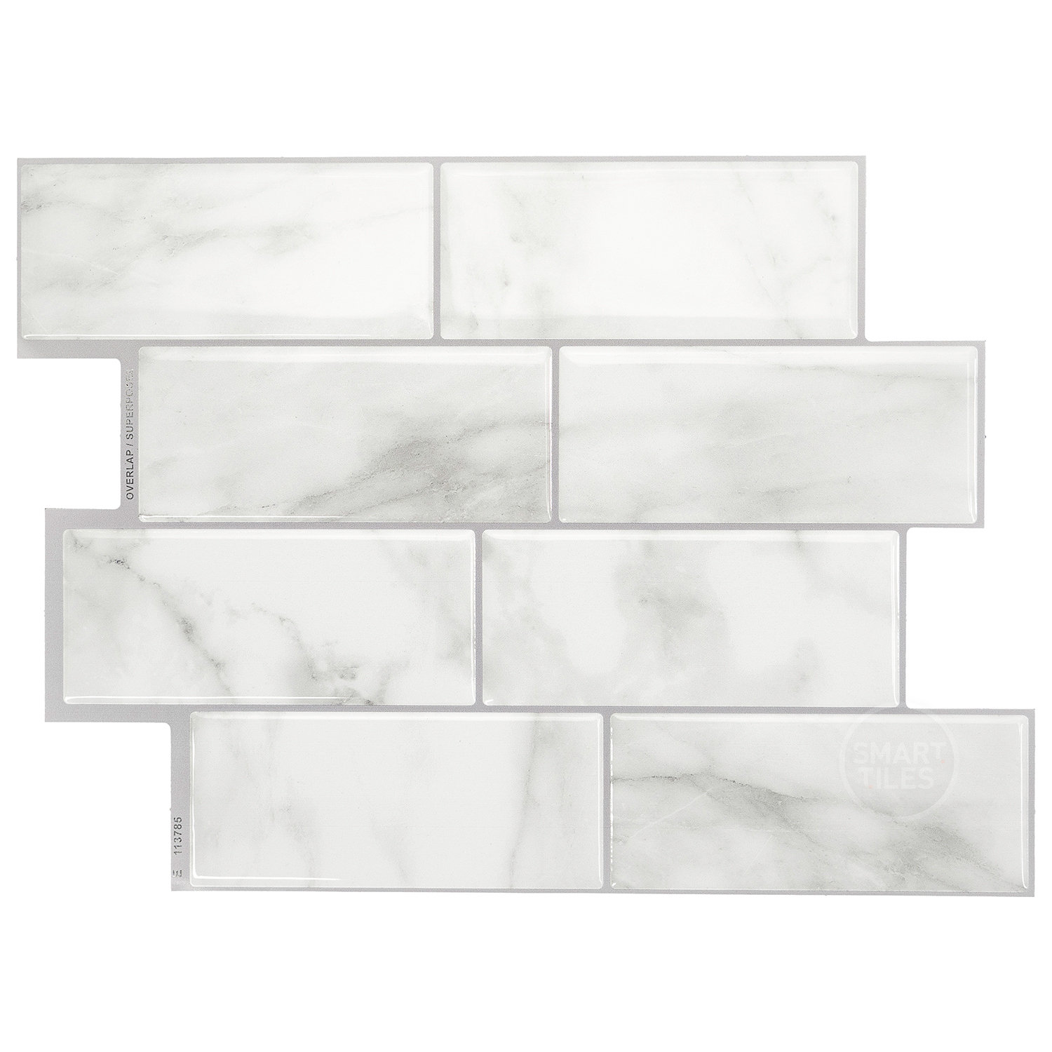 Smart Tiles Peel and Stick Gel Backsplash Tile Metro 12'' x 8 ...