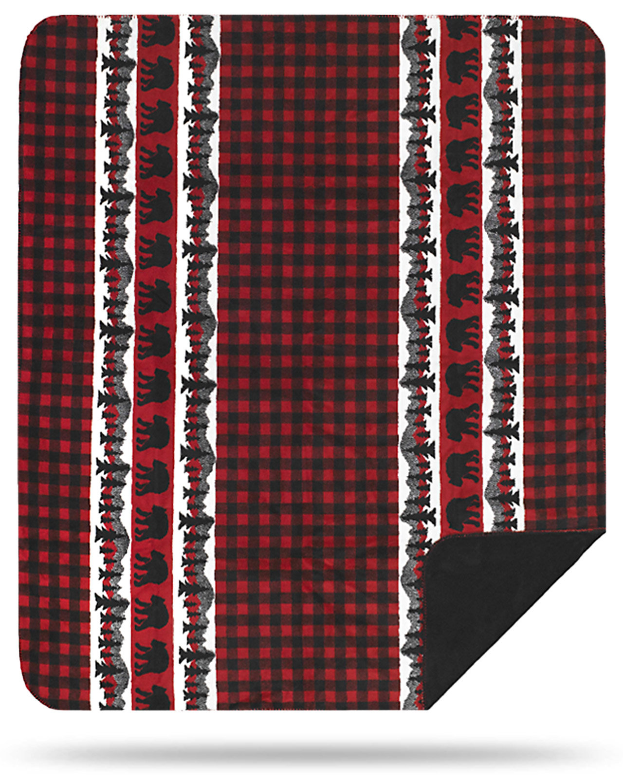 Denali Home Collection Bear Border Blanket | Wayfair