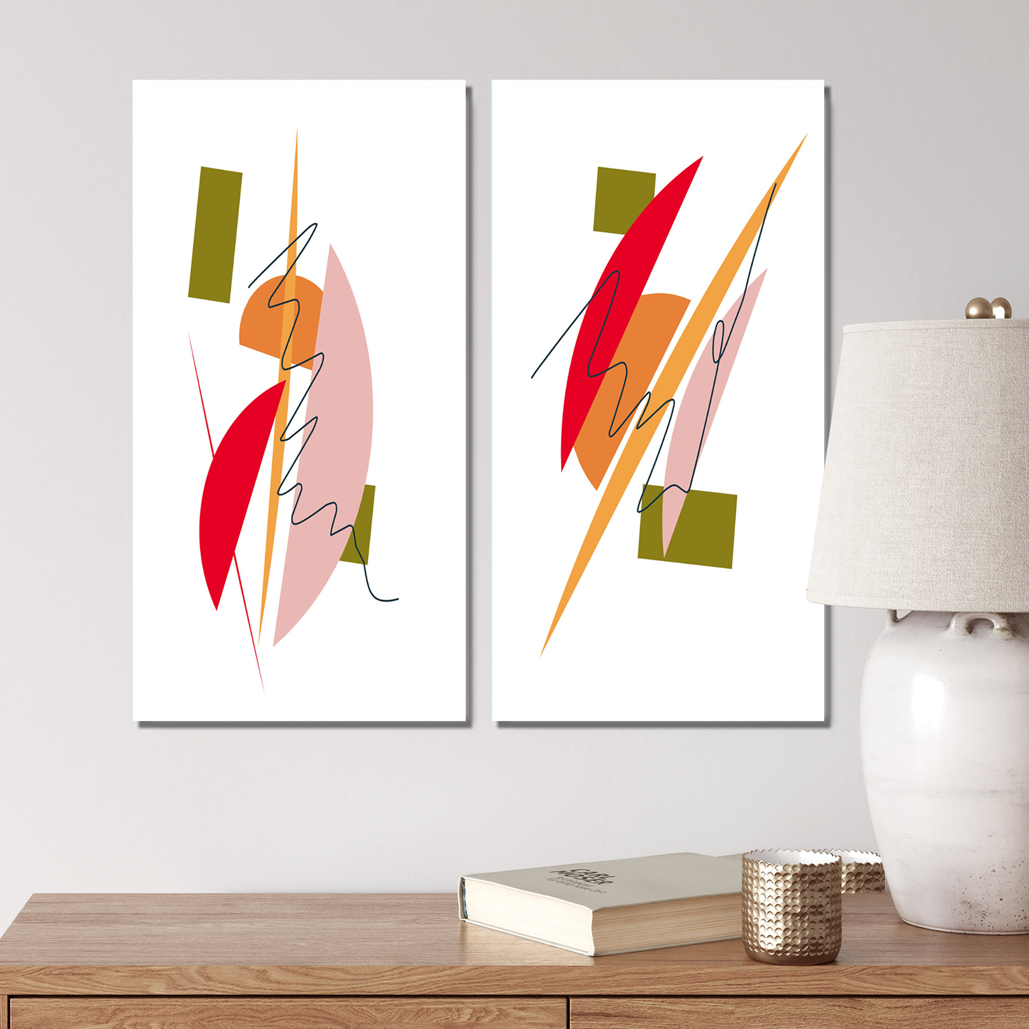 Wrought Studio Scandinavian Abstract Geometric Typography III - Modern ...
