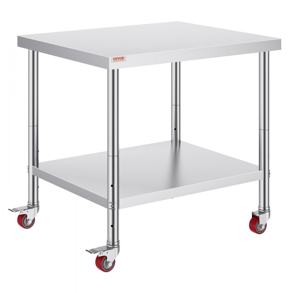 17 Stories 30x36x34 Inch Stainless Steel Work Table 3-Stage Adjustable ...
