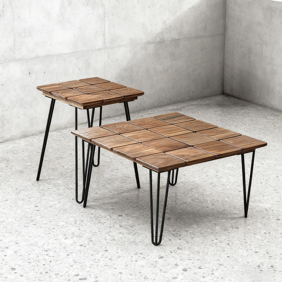 Latitude Run® Retro Walnut Solid Wood Square Coffee Table | Wayfair