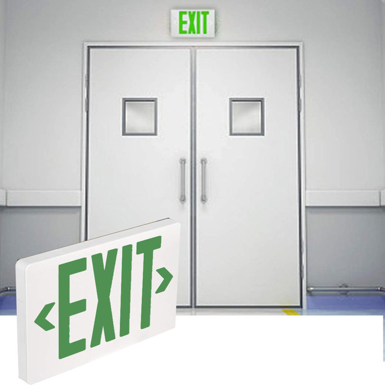 Wen Lighting Thermoplastic LED Double Sided Exit Sign - Wayfair Canada