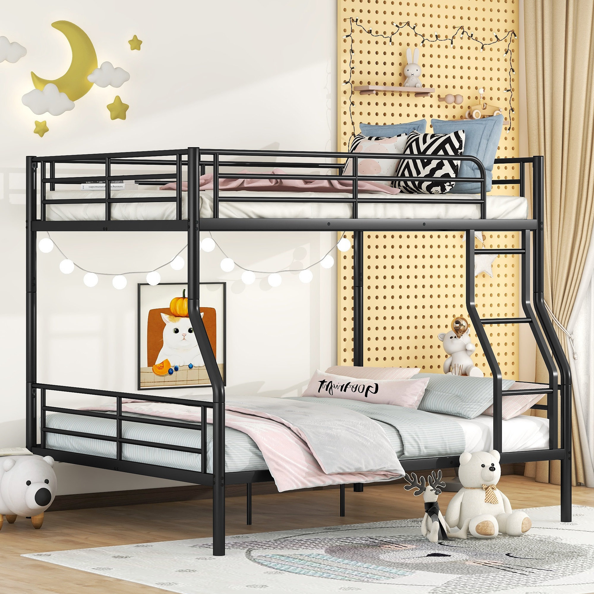 Isabelle & Max™ Alazaya Metal Bunk Bed, Split-to-Single, Space-Saving ...