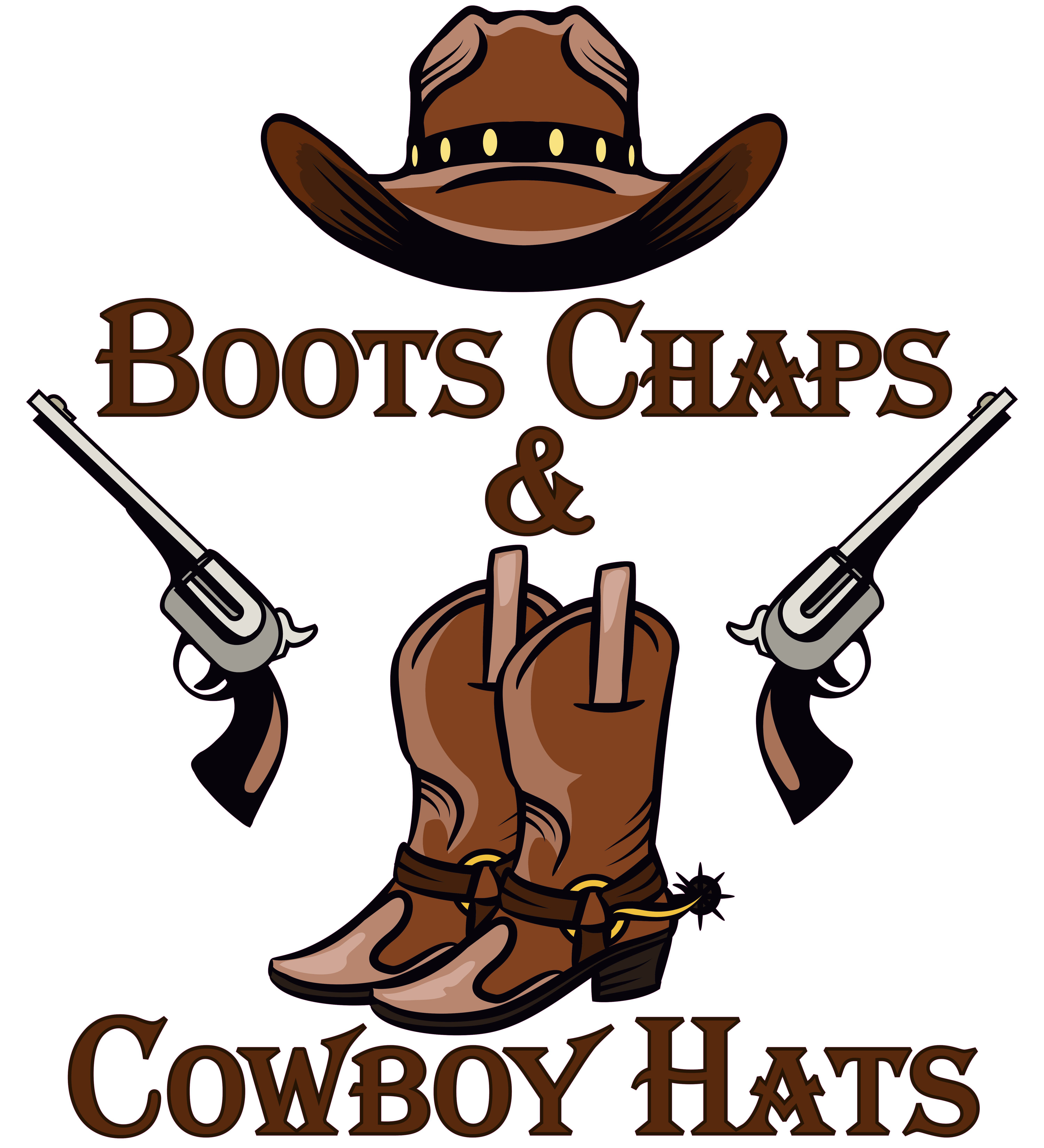 Union Rustic Cowboy Hat Boots & Revolvers Wall Decal | Wayfair