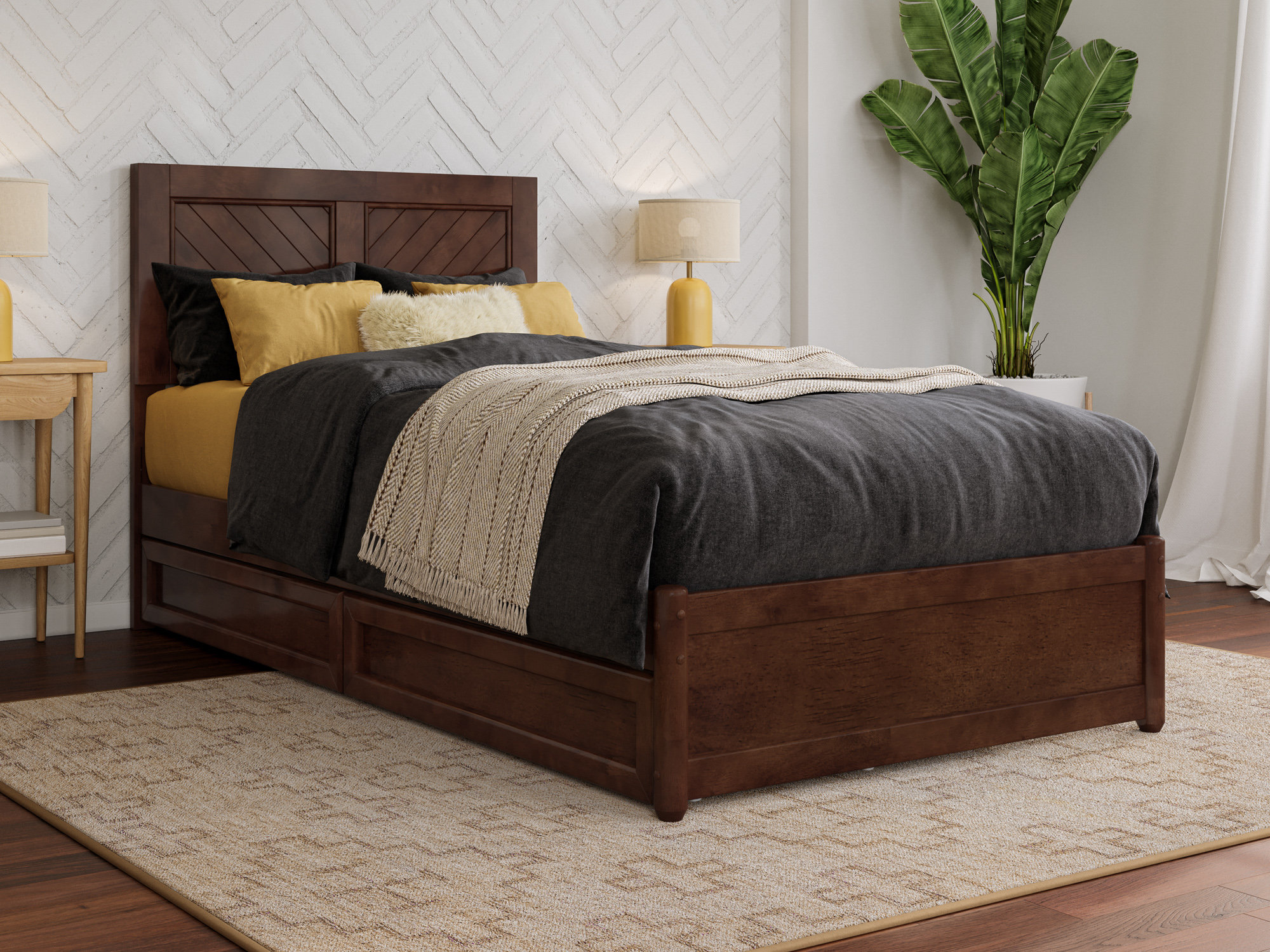 Red Barrel Studio® Lamarkus Solid Wood Storage Platform Bed with ...