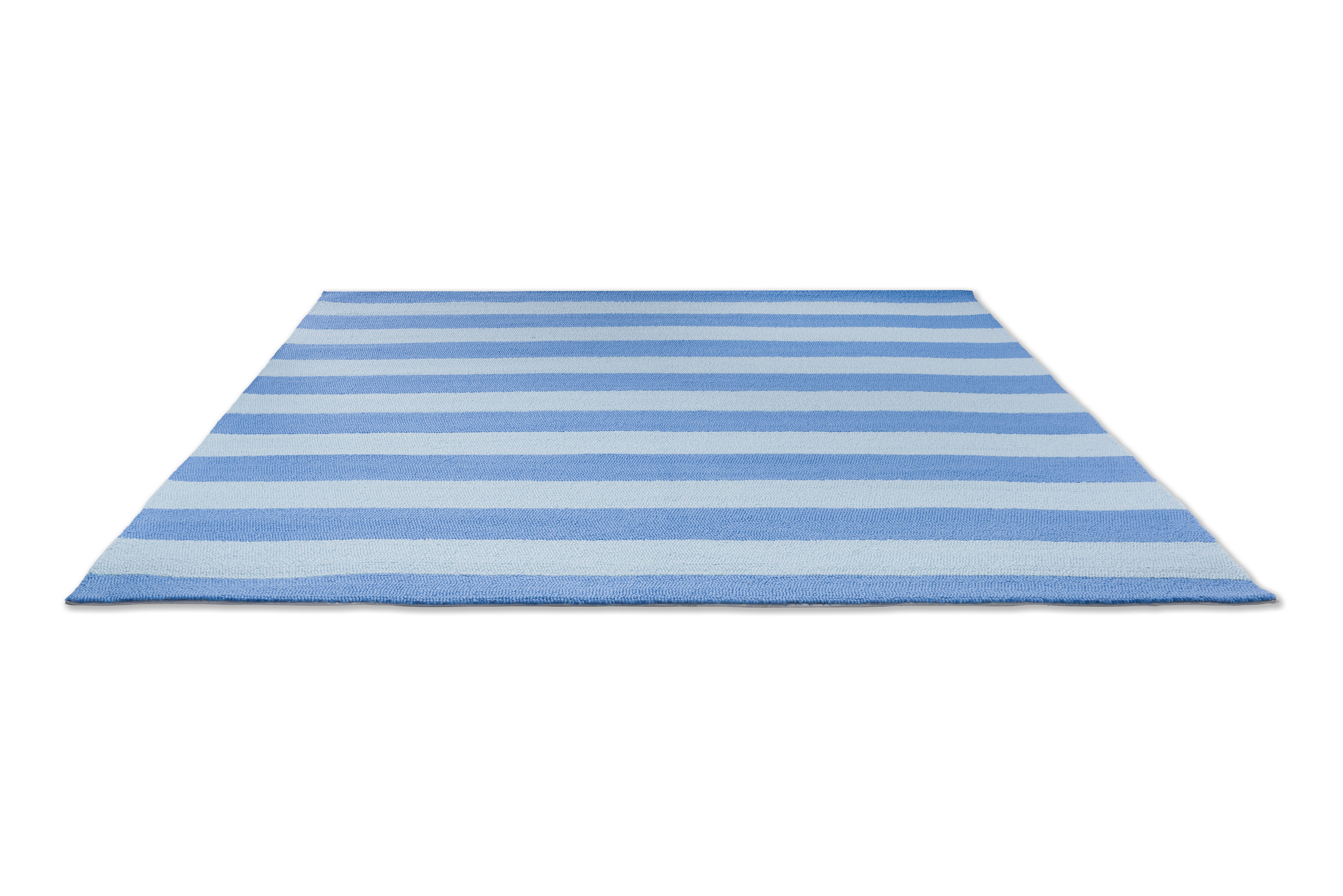 Laura Ashley Rectangle Striped Hand Hooked Polypropylene Indoor ...