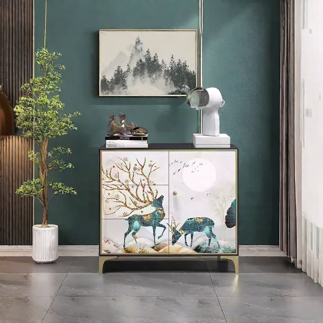 Vivid Space Creation Modern home storage accent cabinet. | Wayfair