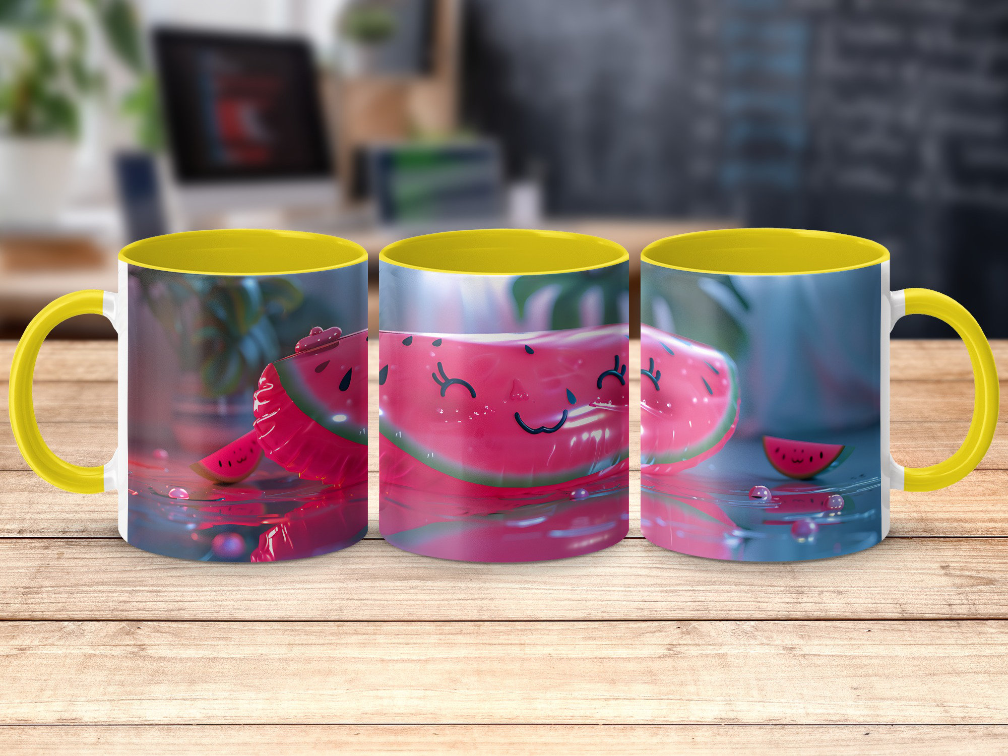 East Urban Home 3D Design 11oz Accent Mugs – Ceramic Coffee Cup with a ...