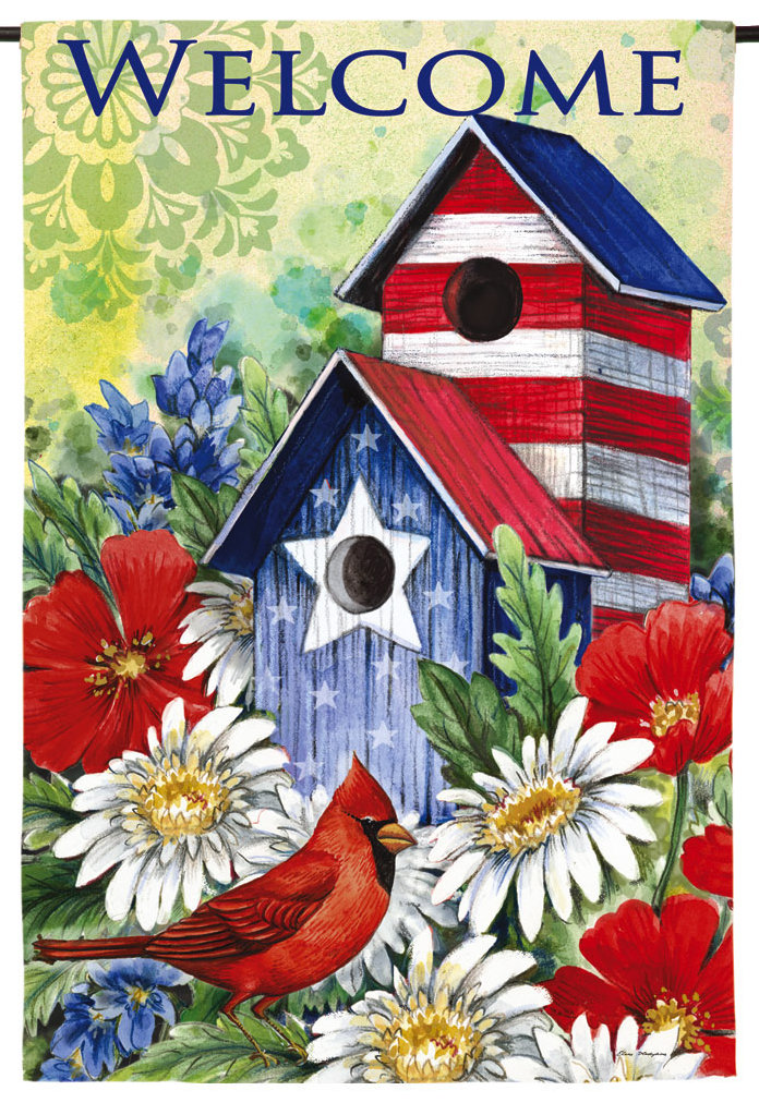 The Holiday Aisle® Varian Birdhouse and Cardinal Garden Flag & Reviews ...