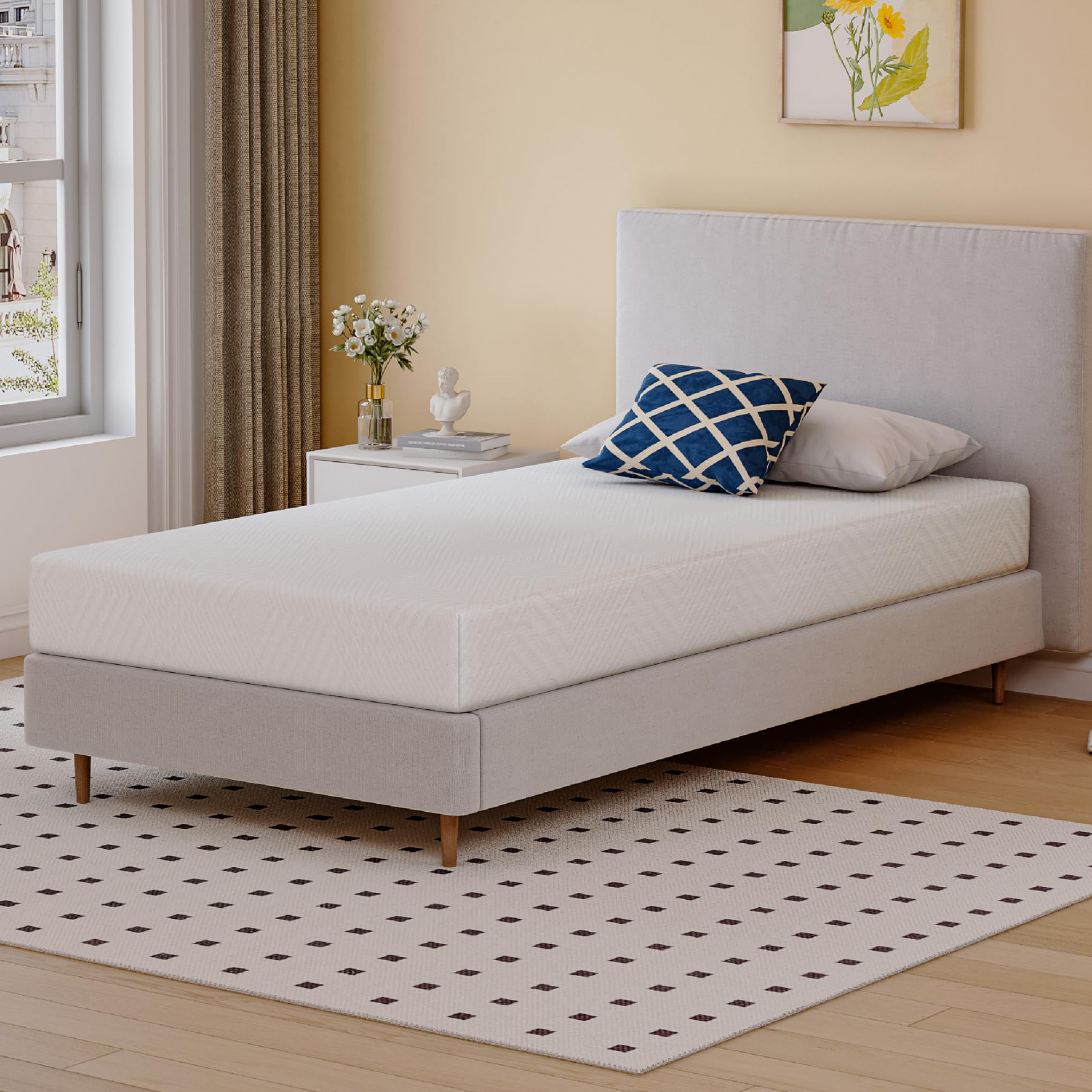 Ebern Designs Mattress In A Box, Green Tea Memory Foam Medium Firm, 6 ...