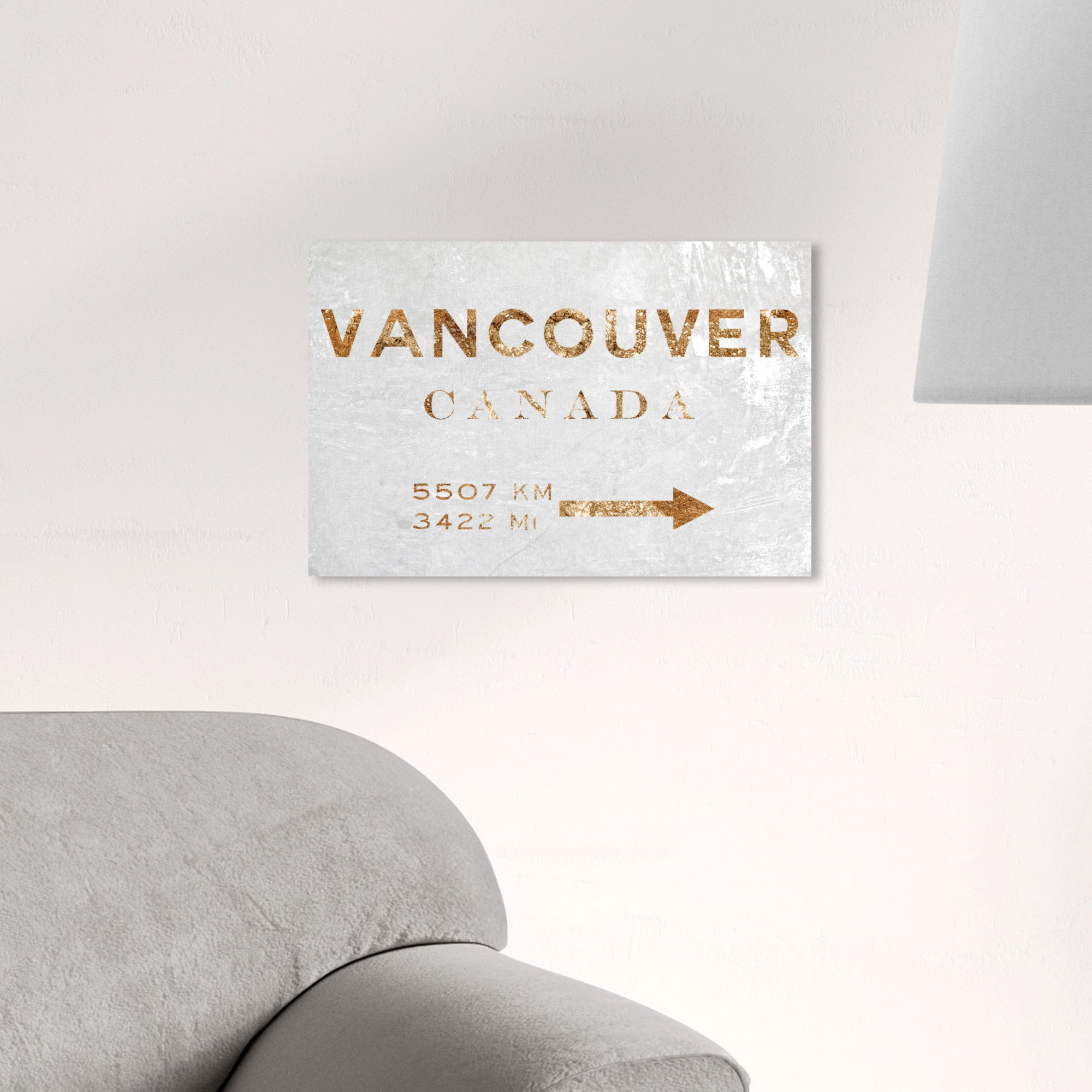 House of Hampton® 'Vancouver Road Sign' Textual Art on Canvas | Wayfair