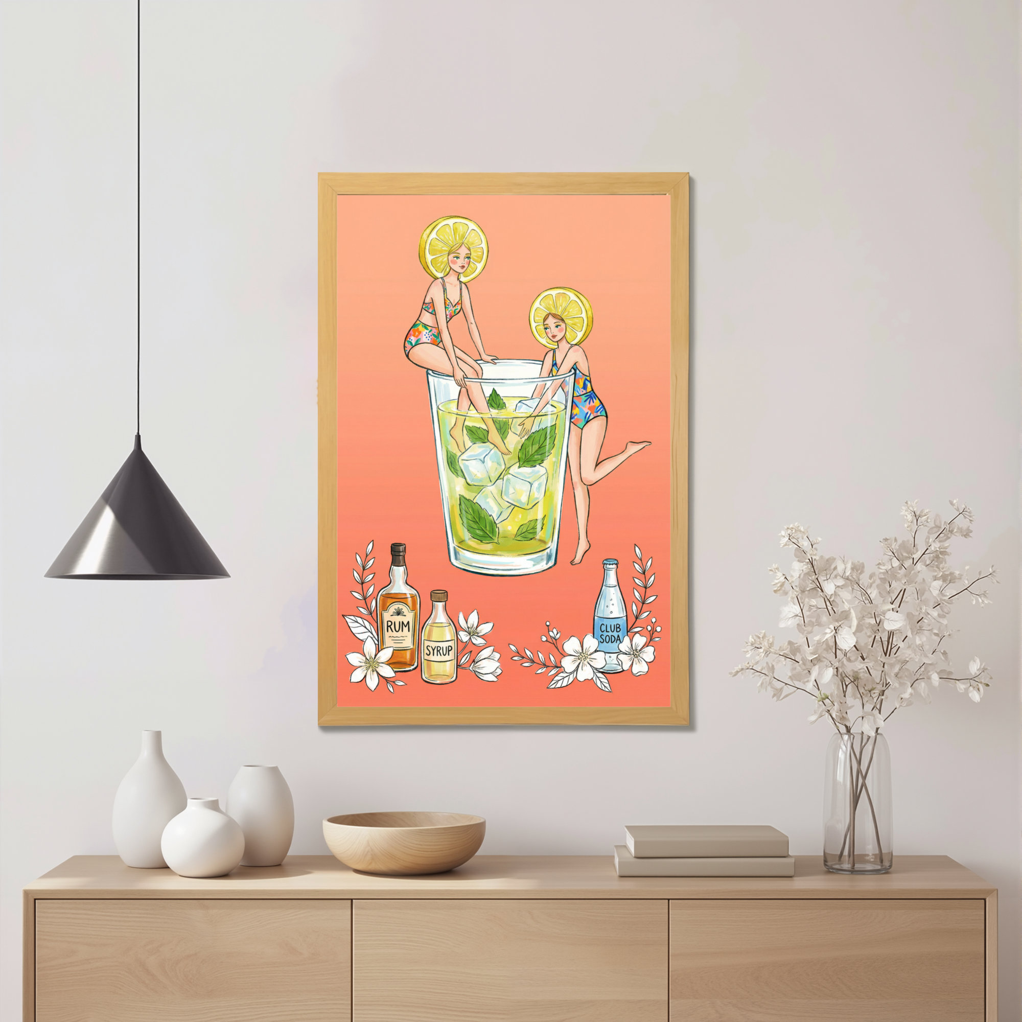 Bay Isle Home™ Lemonade Girls With Cocktail Ingredients Canvas Wrapped ...