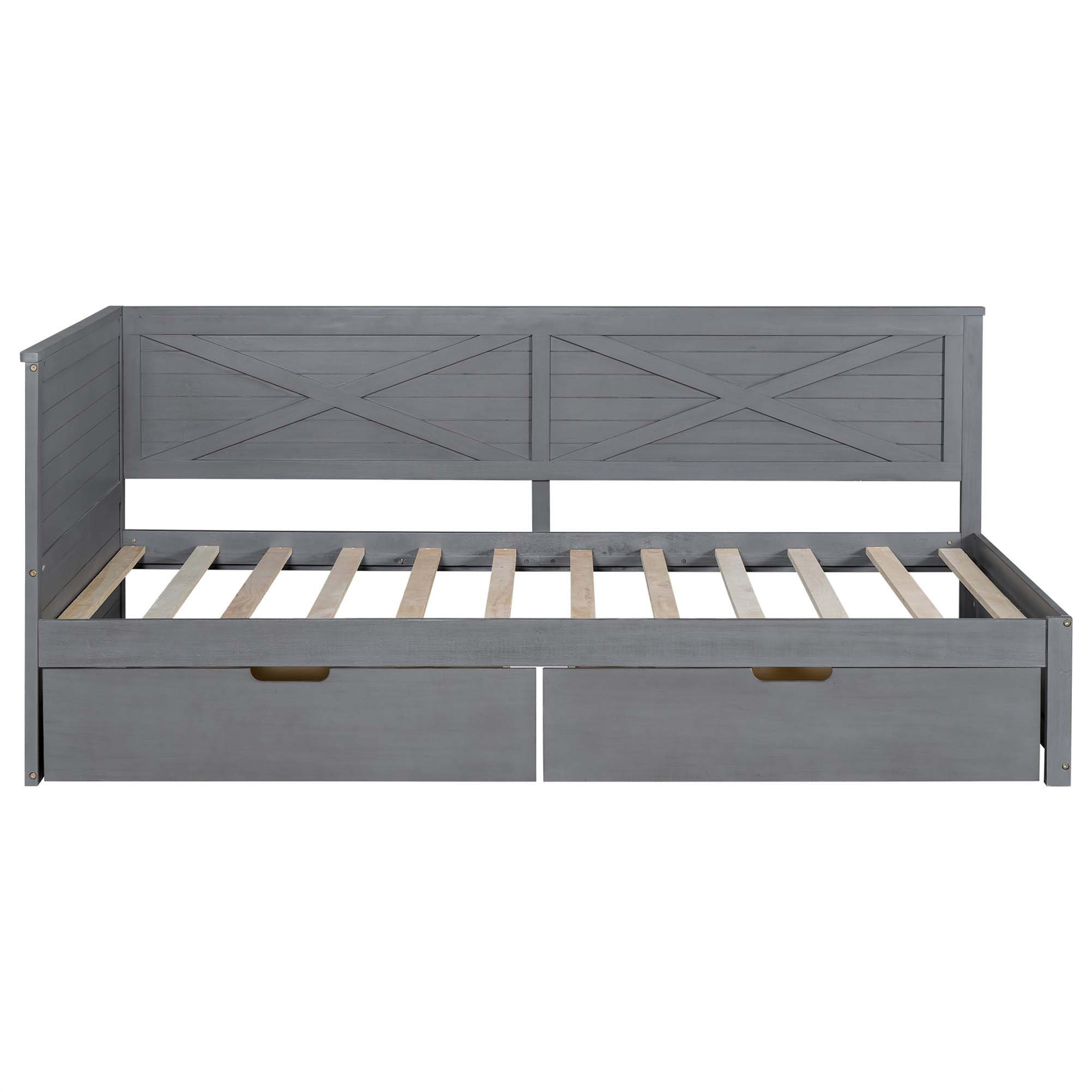Gracie Oaks Rustic Daybed With 2 Drawers | Wayfair