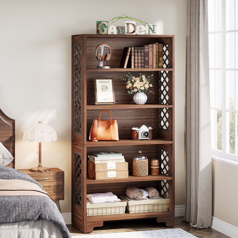 Millwood Pines 6-Tier Bookcase, Vintage Tall Bookcase & Reviews | Wayfair