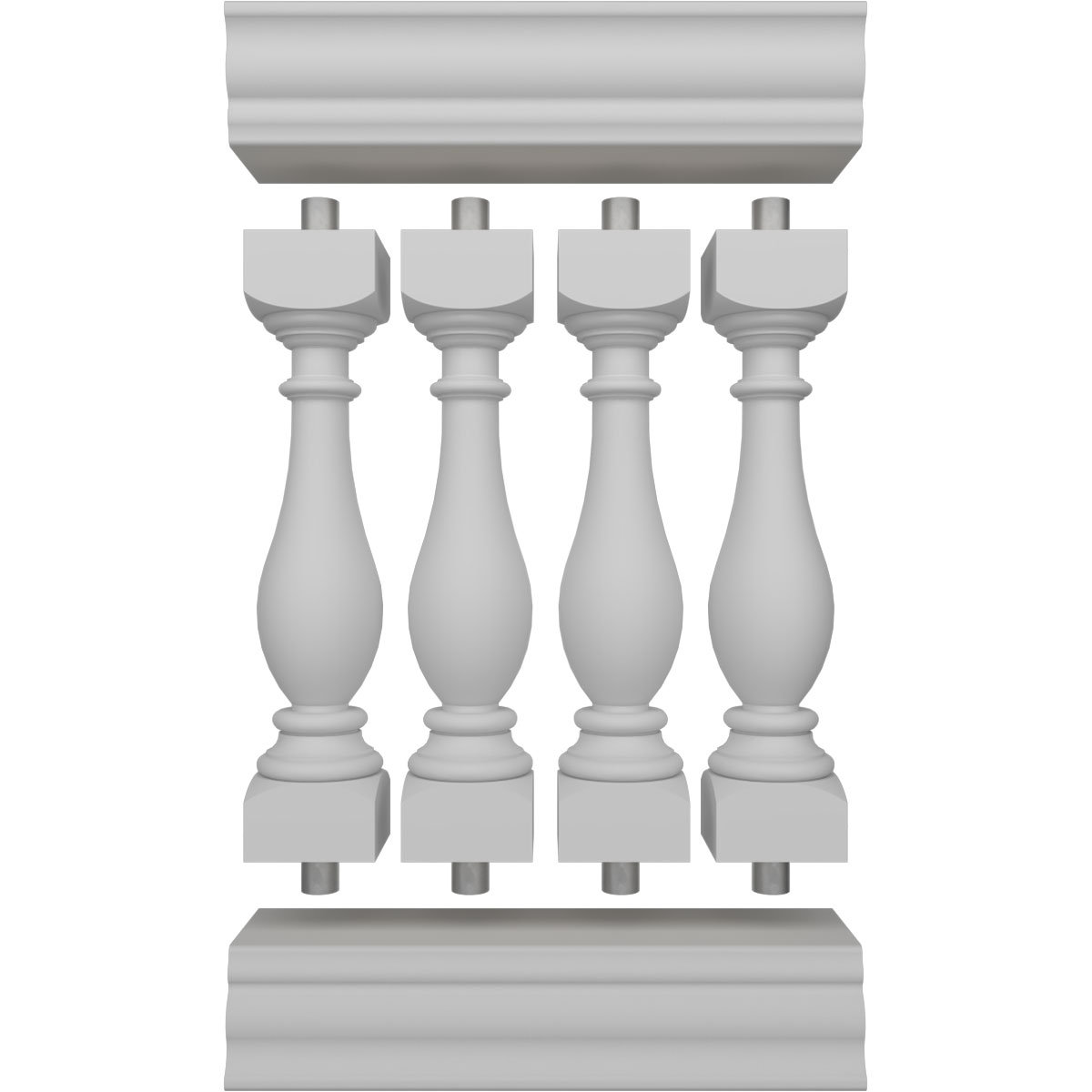 Ekena Millwork Legacy Fiberthane Balustrade Polyethylene Stair Railing ...