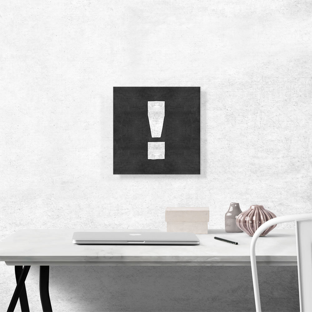 ARTCANVAS Chalkboard Alphabet Exclamation Point Mark Sign - Wrapped ...