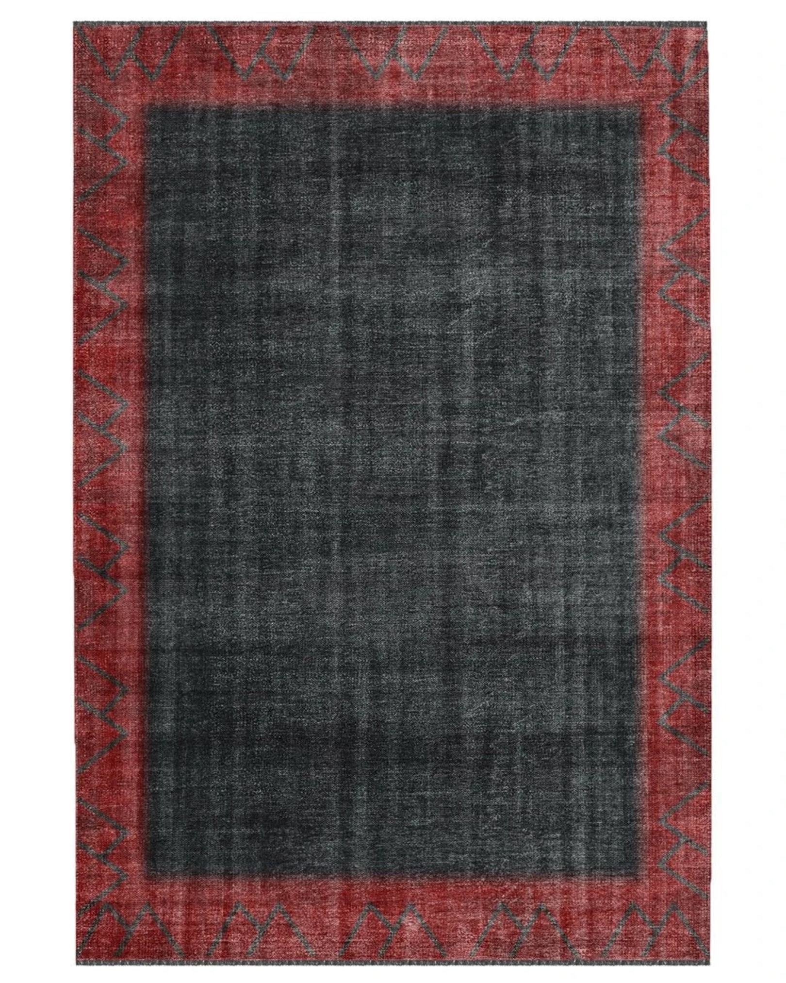 Dakota Fields Damien Abstract Red Black Machine Woven Cotton Polyester ...