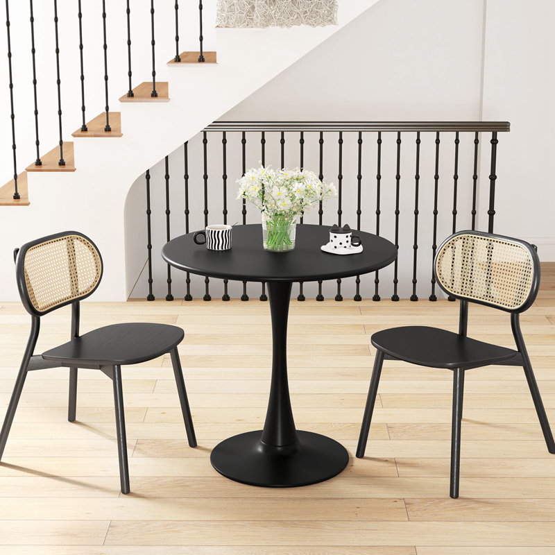 George Oliver Huib Round Metal Dining Table | Wayfair