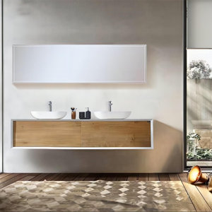 Latitude Run® 72" Wall Mounted Double Bathroom Vanity Set | Wayfair