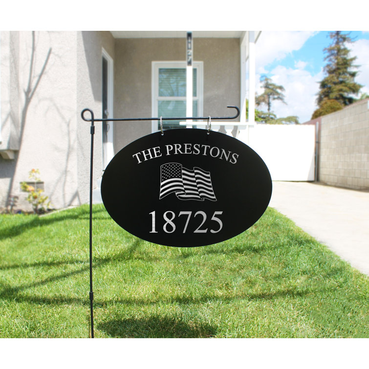 Etchey Oval Address Plaque Frame | Wayfair