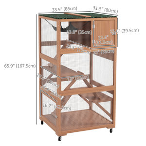Tucker Murphy Pet™ Catio, Outdoor Cat Enclosure House, Wooden Feral Cat ...