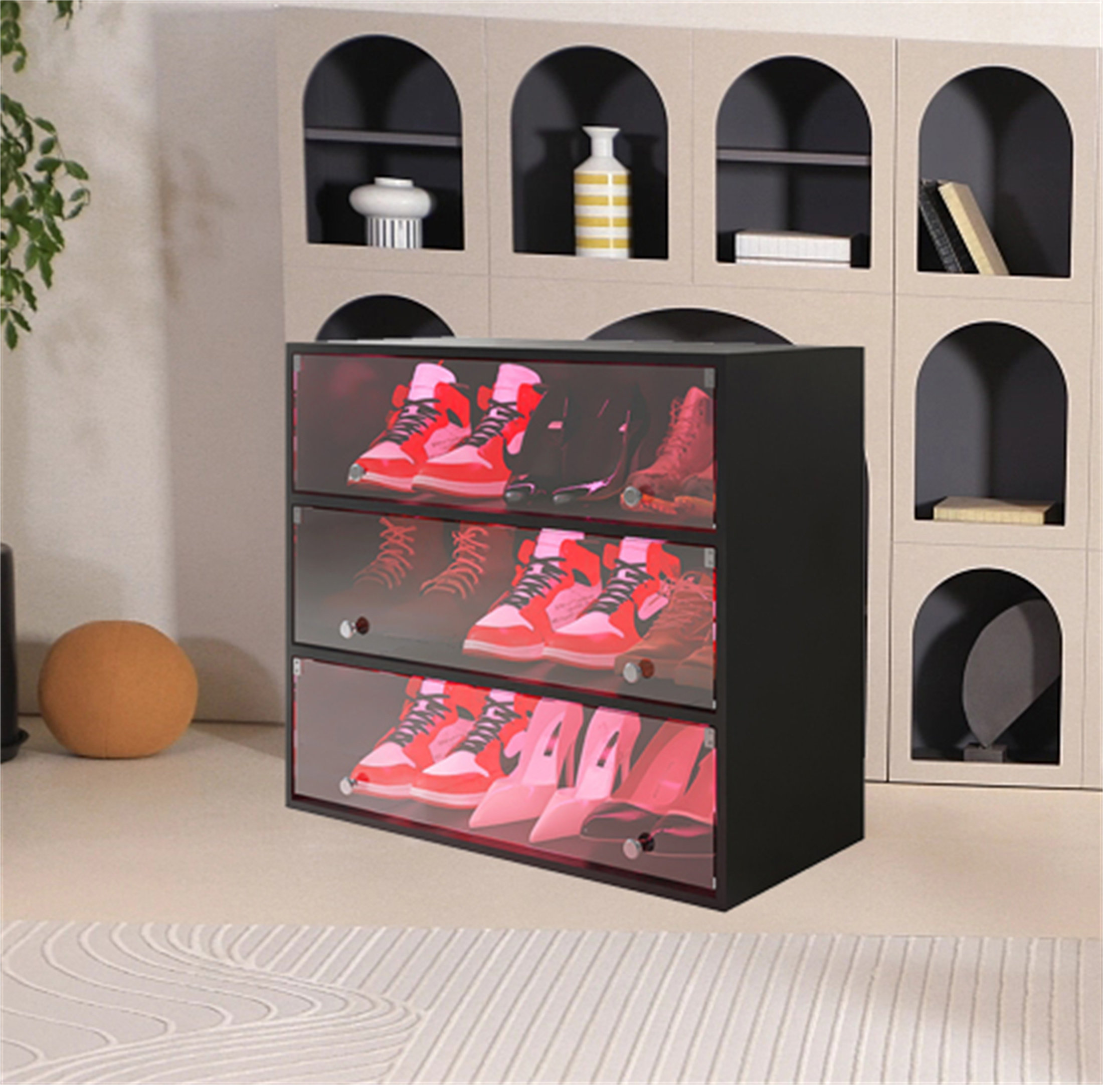 Hokku Designs 9 Pair Stackable Shoe Storage Cabinet | Wayfair