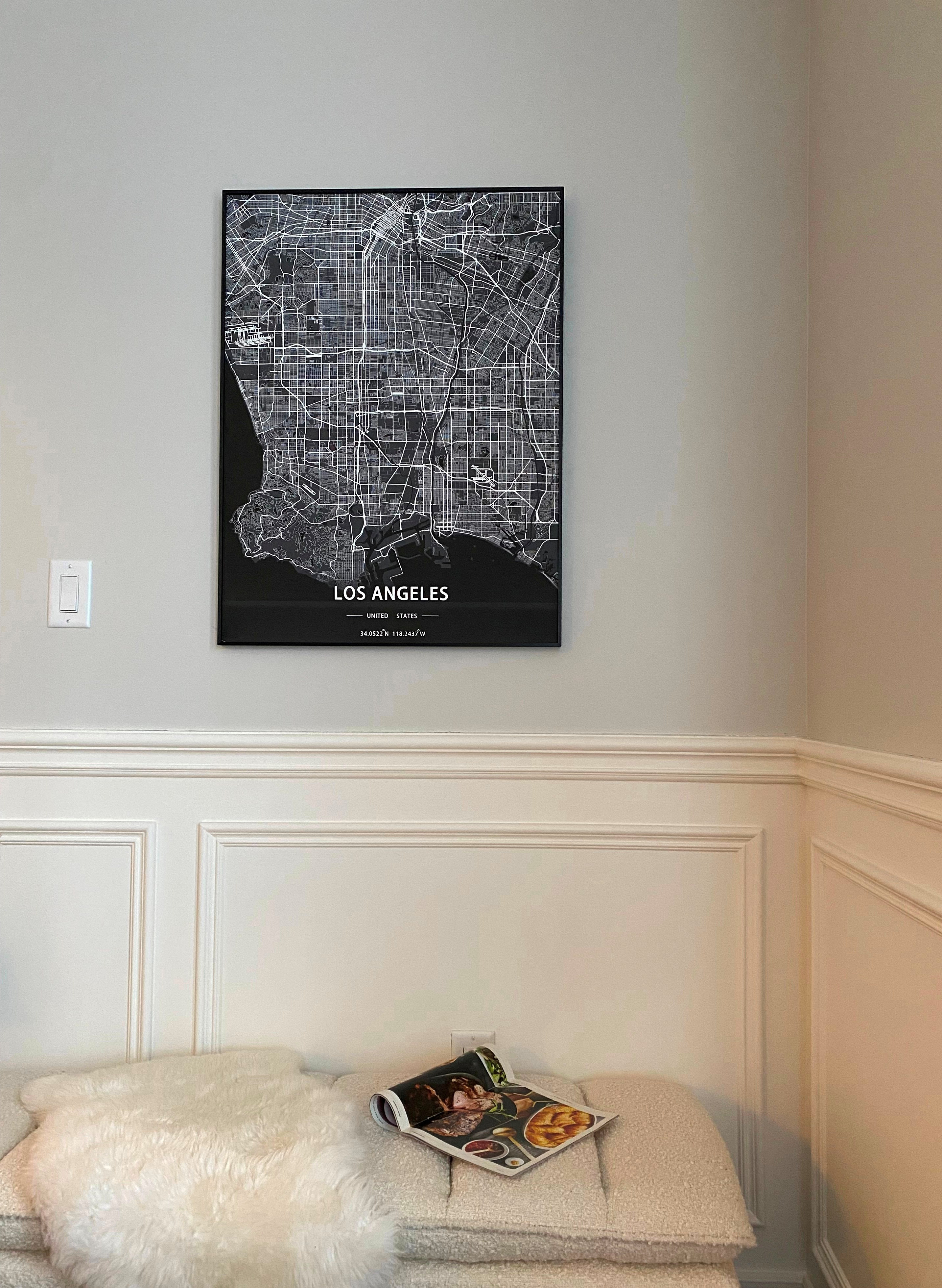 17 Stories Los Angeles Map - Picture Frame Graphic Art | Wayfair
