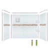 Bella CORE 96" H x 48" D Four Panel Shower Wall | Wayfair