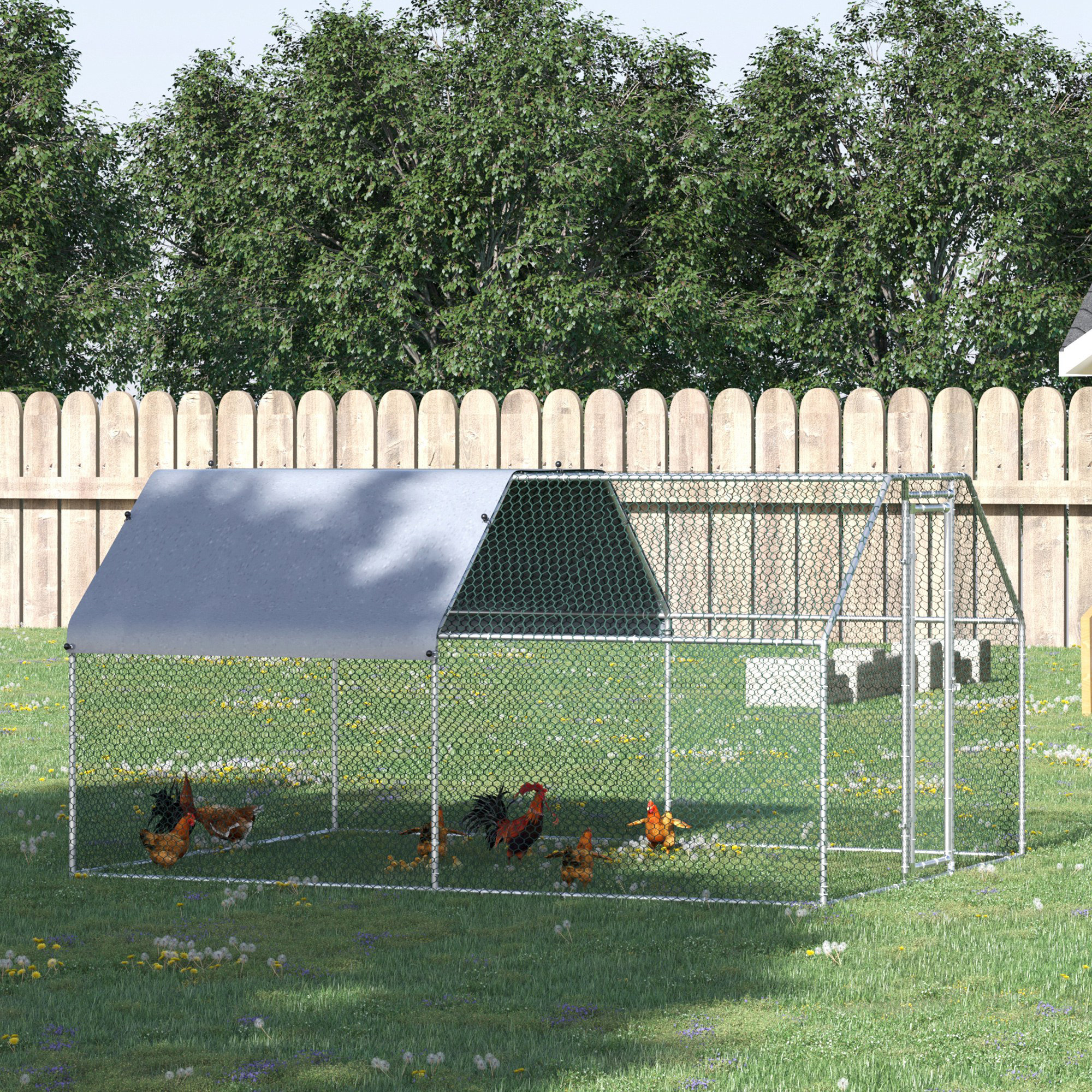 Tucker Murphy Pet™ Sharma Walk In Chicken Run with Wire Mesh For Up To ...