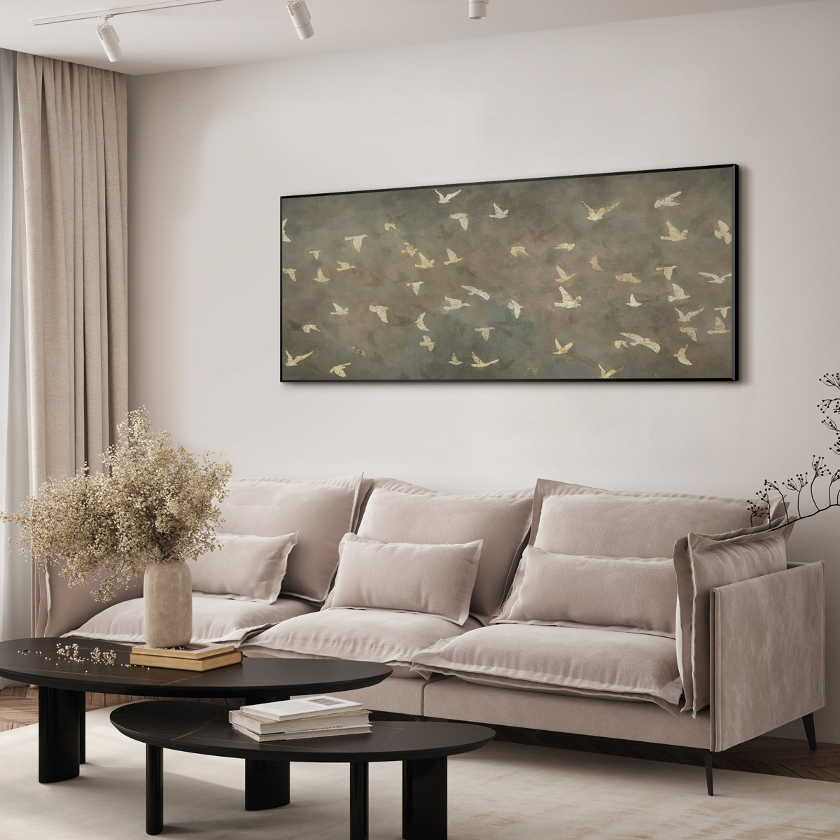 SIGNLEADER Rustic Flock of Birds Nature Inspired Art Illustrations ...